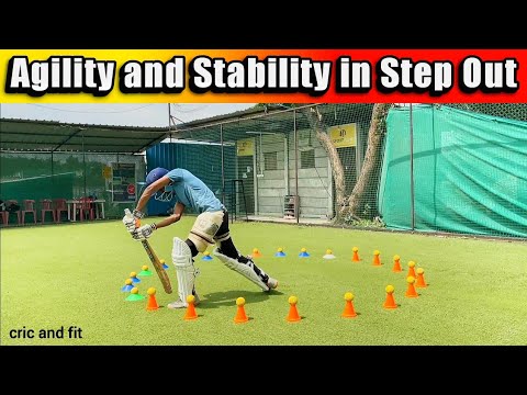 Step out shot | Agility and Stability drill for step out | batting ...