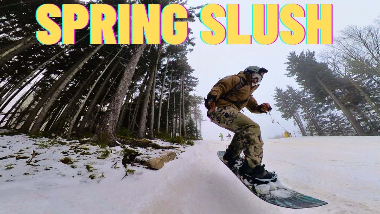 Snowboarding Snowshoe WV 2023 Spring Slush - YouTube