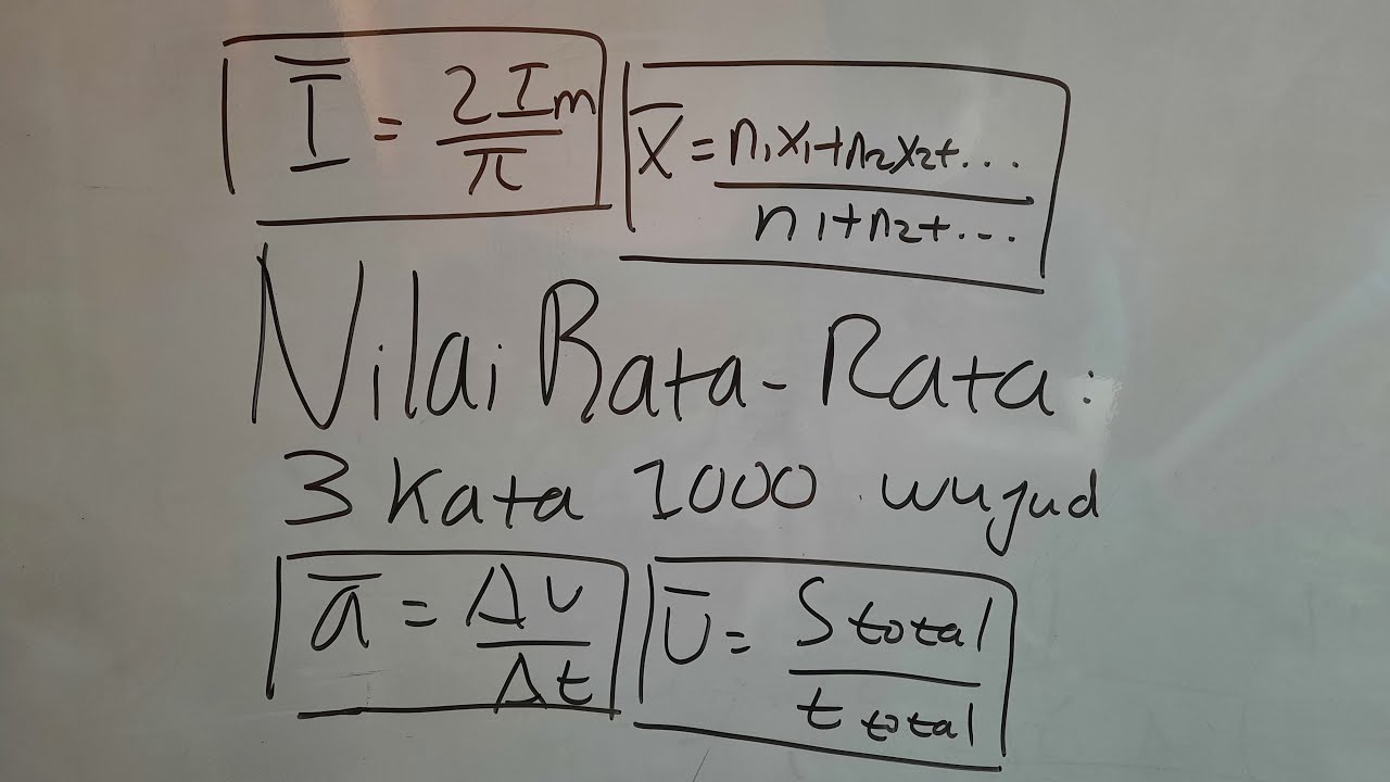 Satu Rumus untuk Semua Soal "Rata-Rata" di Fisika! Teorema Nilai Rata ...