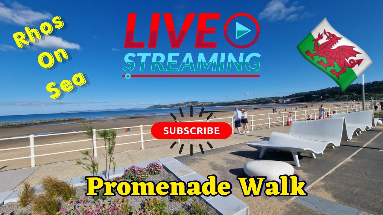 Rhos on Sea Promenade walk | 10/08/25 | North Wales 🏴󠁧󠁢󠁷󠁬󠁳󠁿 | - YouTube