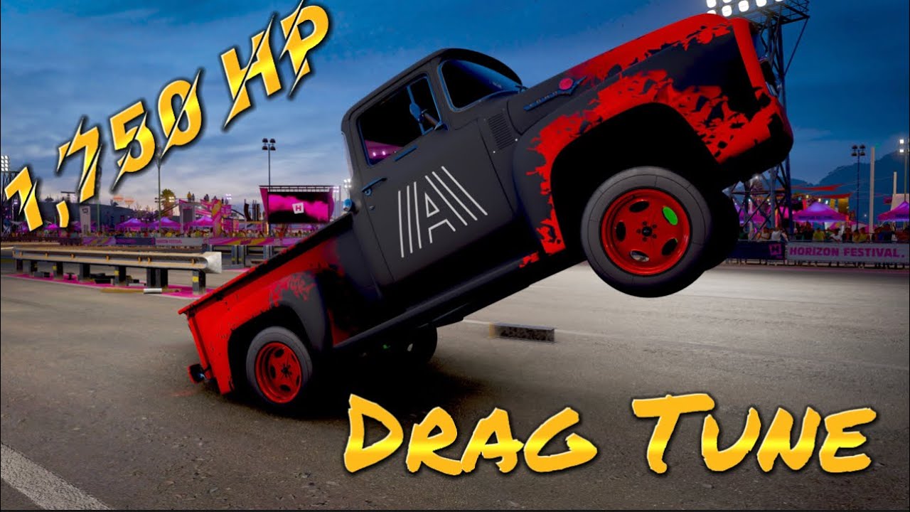 FH5 | Ford F-100 (4 & 5 gears drag tune) - YouTube
