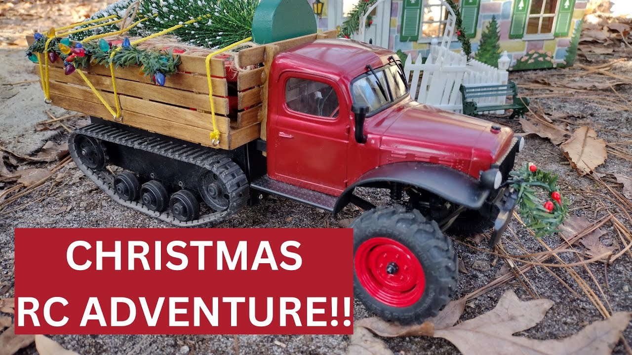 Christmas Rc Adventure!! Custom FCX24 Half-Track!! - YouTube