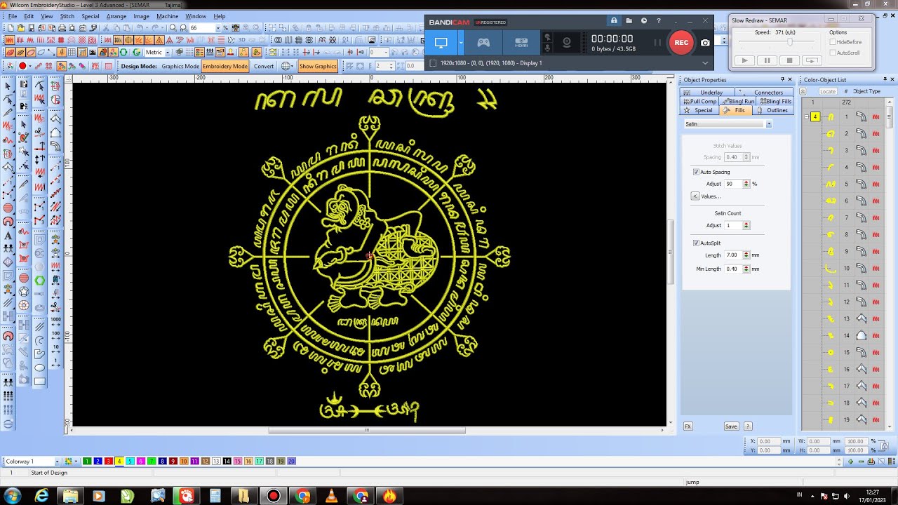 Preview Desain SEMAR #bordir #bordirkomputer #embroidery #design - YouTube