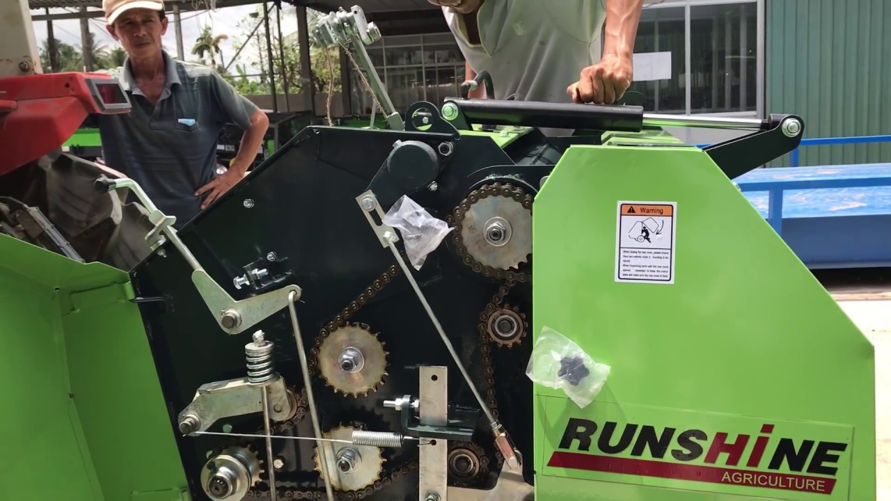 Máy cuốn rơm Runshine 850, dòng cải tiến mới nhất 3/2017 - YouTube