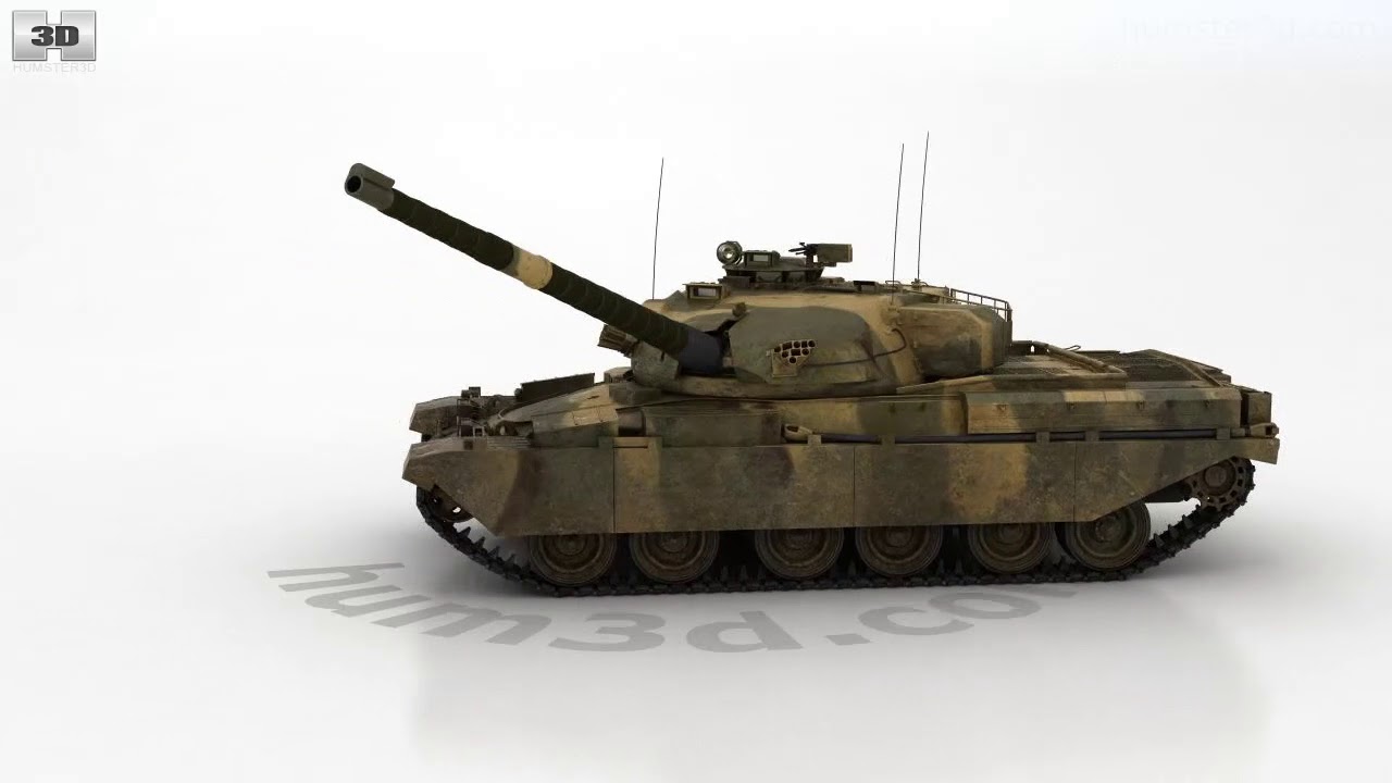 Chieftain Tank 3D model by 3DModels.org - YouTube