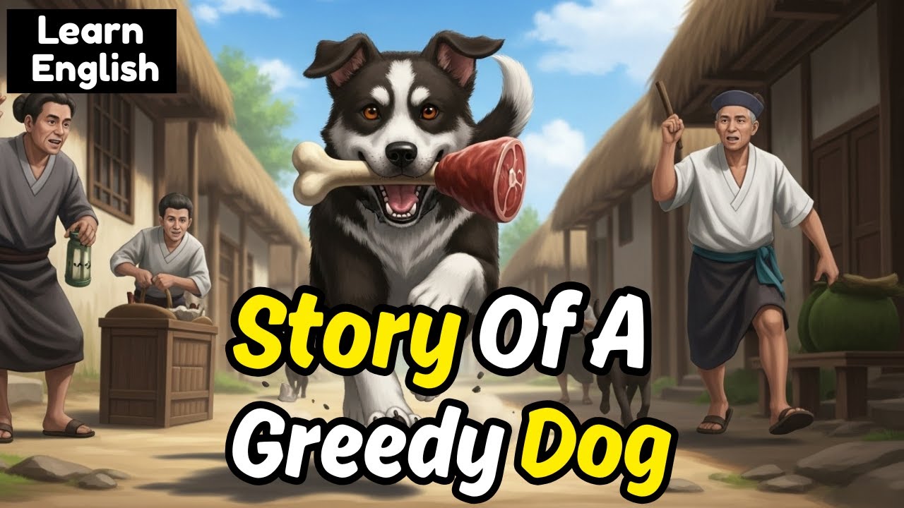 The Greedy Dog and the Bone | English Tale with Life Lesson - YouTube