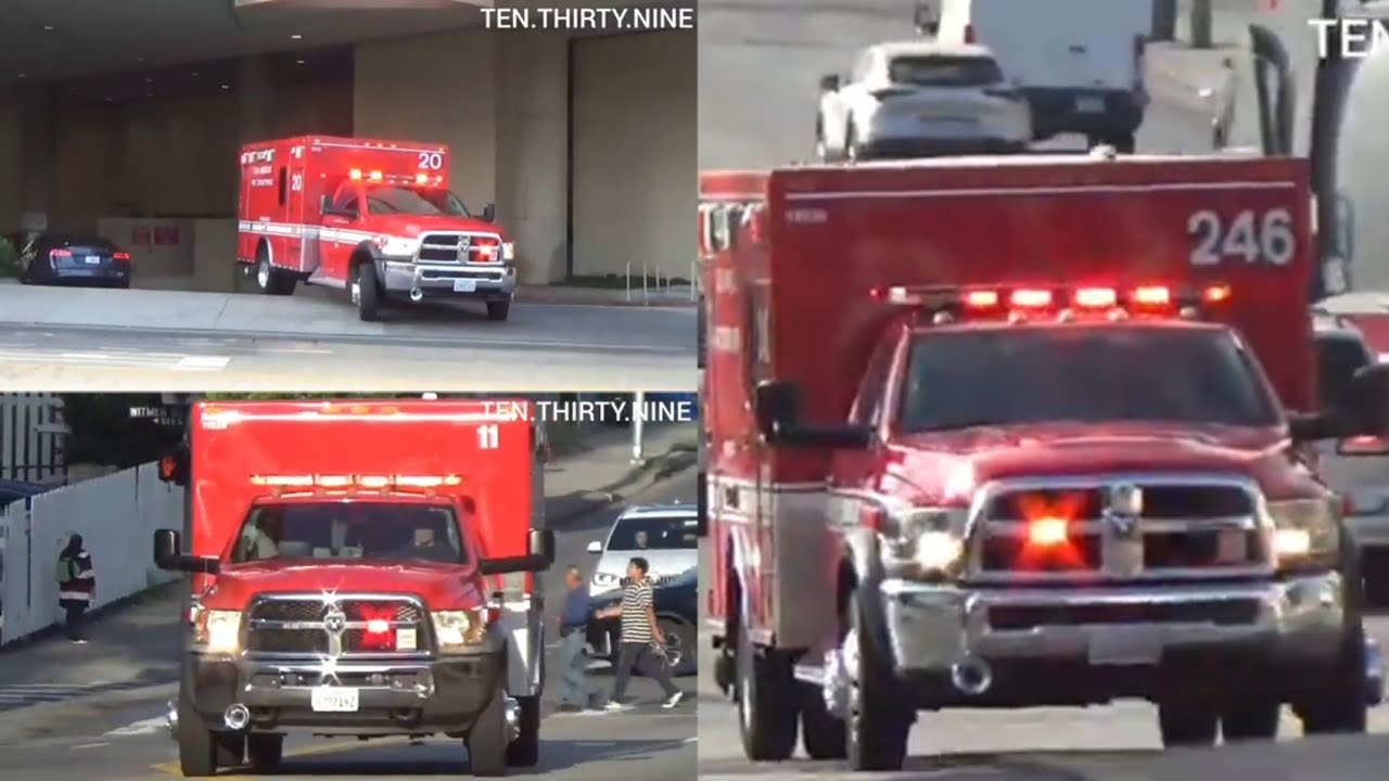 LAFD E13 RA246 RA13 RA20 RA11 RESPONDING - YouTube