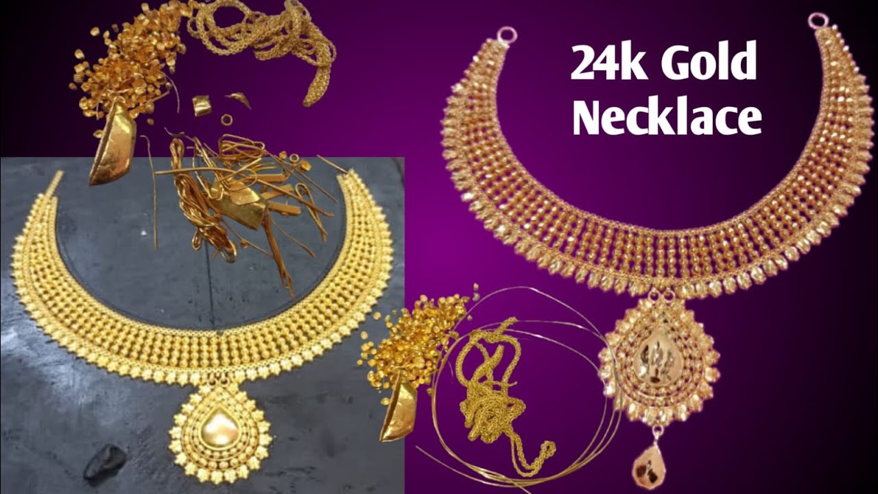 24K Necklace New | How To Gold Making Process - YouTube
