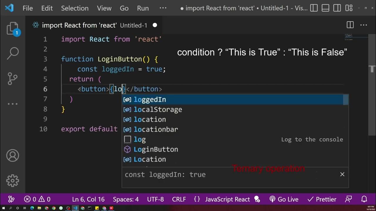 best way do conditional rendering in react jsx #shorts - YouTube