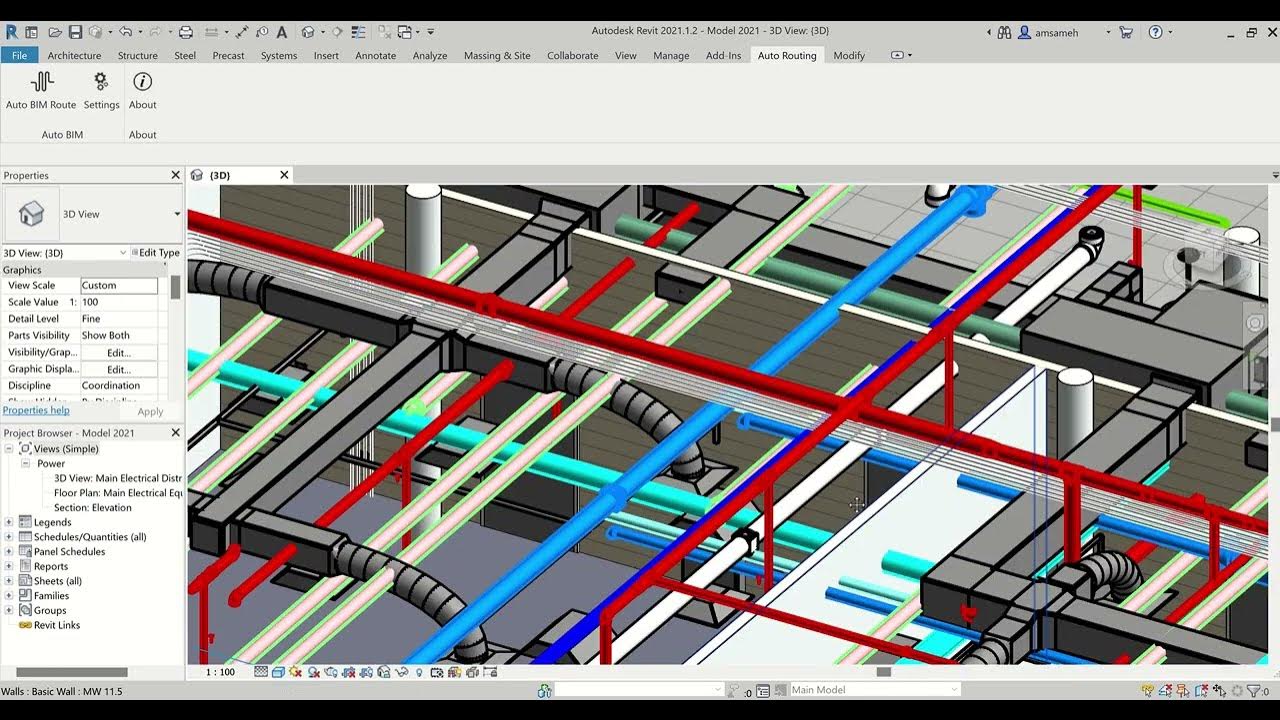 Auto BIM Route: Generative AI to automate MEP modeling practices (CLASH-FREE) - YouTube