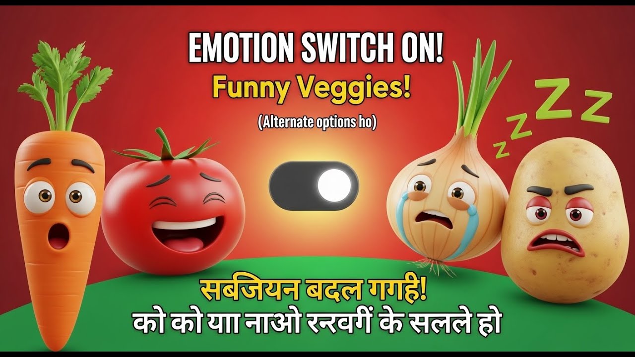 Emotion Switch ON 😱 | Talking Vegetables Cartoon | Funny Kids Story ...