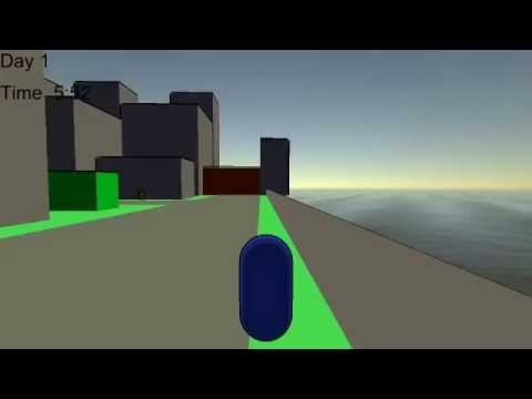 Unity city simulation - basic pedestrians - - YouTube