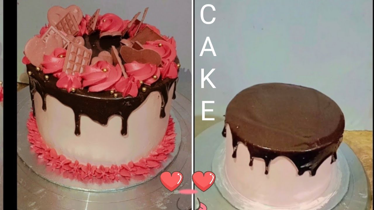 How to make flower chocolate designer cake|chocolate dripping cake #homebaker #chocolatecake ...