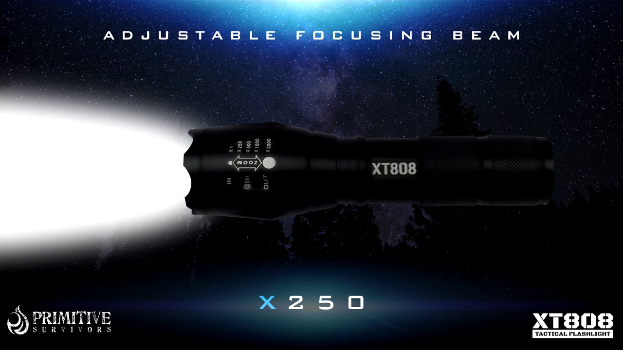 Primitive Survivors - XT808 Tactical Flashlight - YouTube