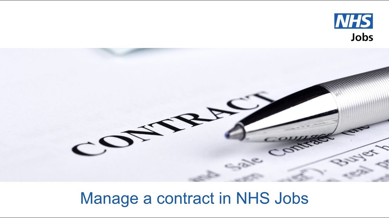 Employer - NHS Jobs - Manage a contract - Video - Nov 24 - YouTube