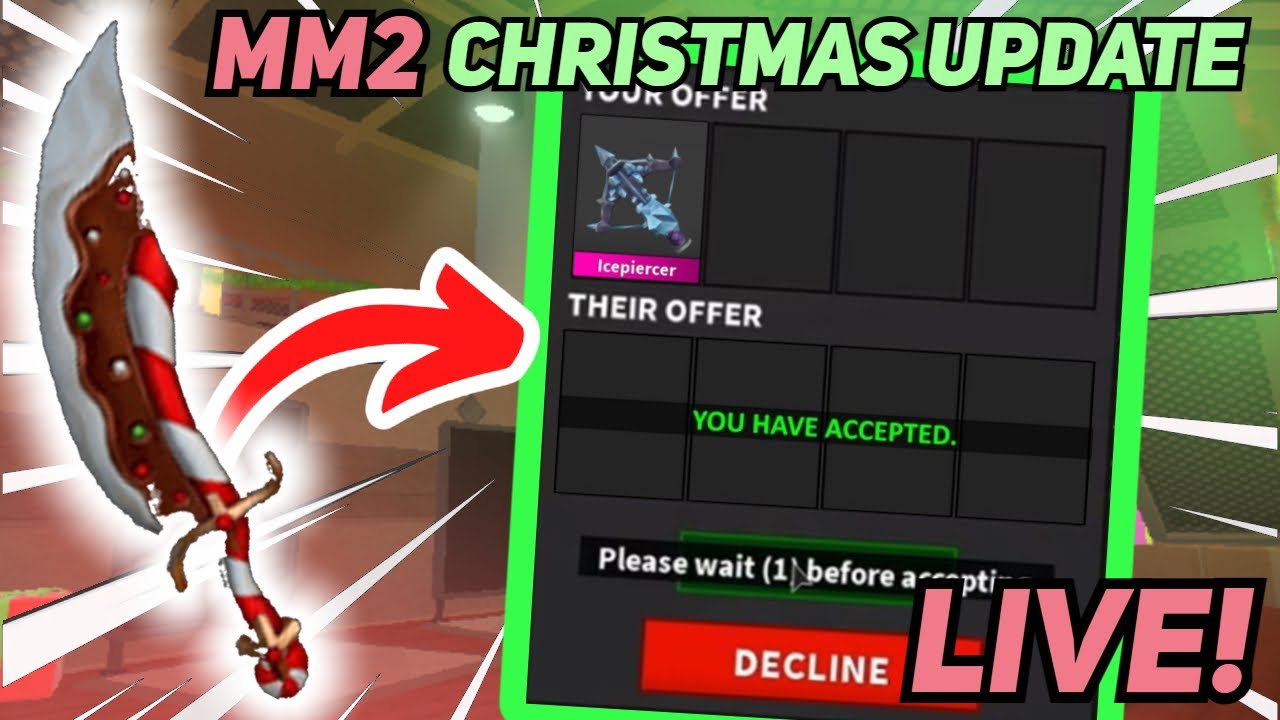 🔴MM2 CHRISTMAS GIVEAWAYS/MINIGAMES! Murder Mystery 2! - YouTube