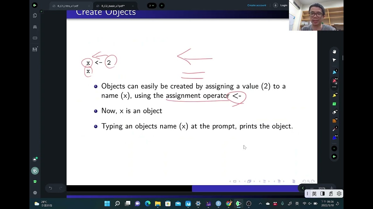 R Class 2-1: Concept of objects - YouTube