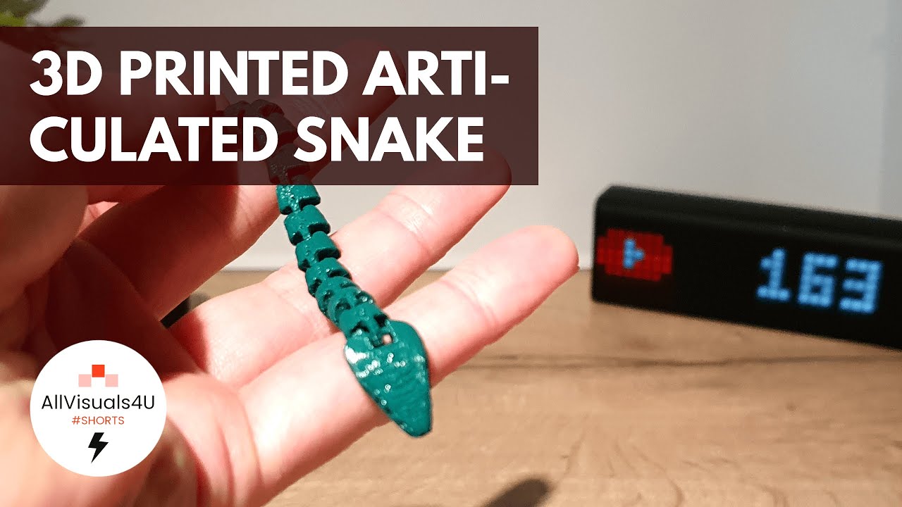🐍 Print In Place Designs - 3D Printed Articulated Snake | #Shorts - YouTube