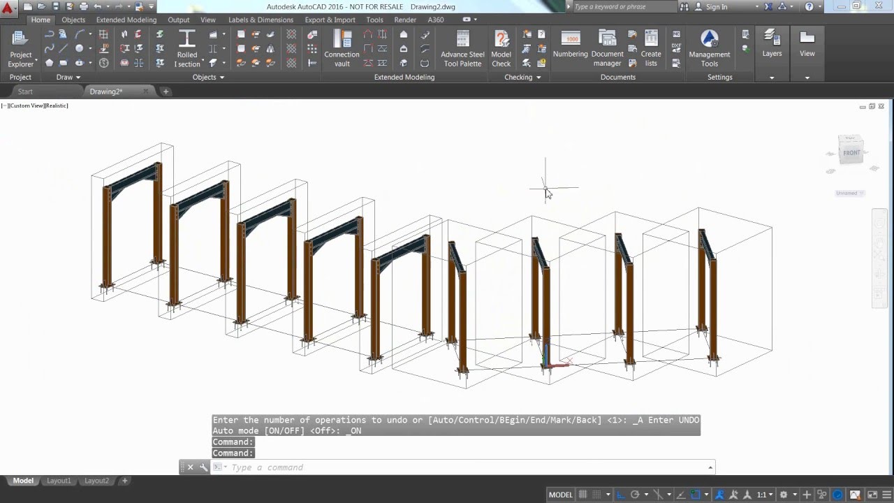 Advance Steel - Copying a portal frame with the Align option - YouTube