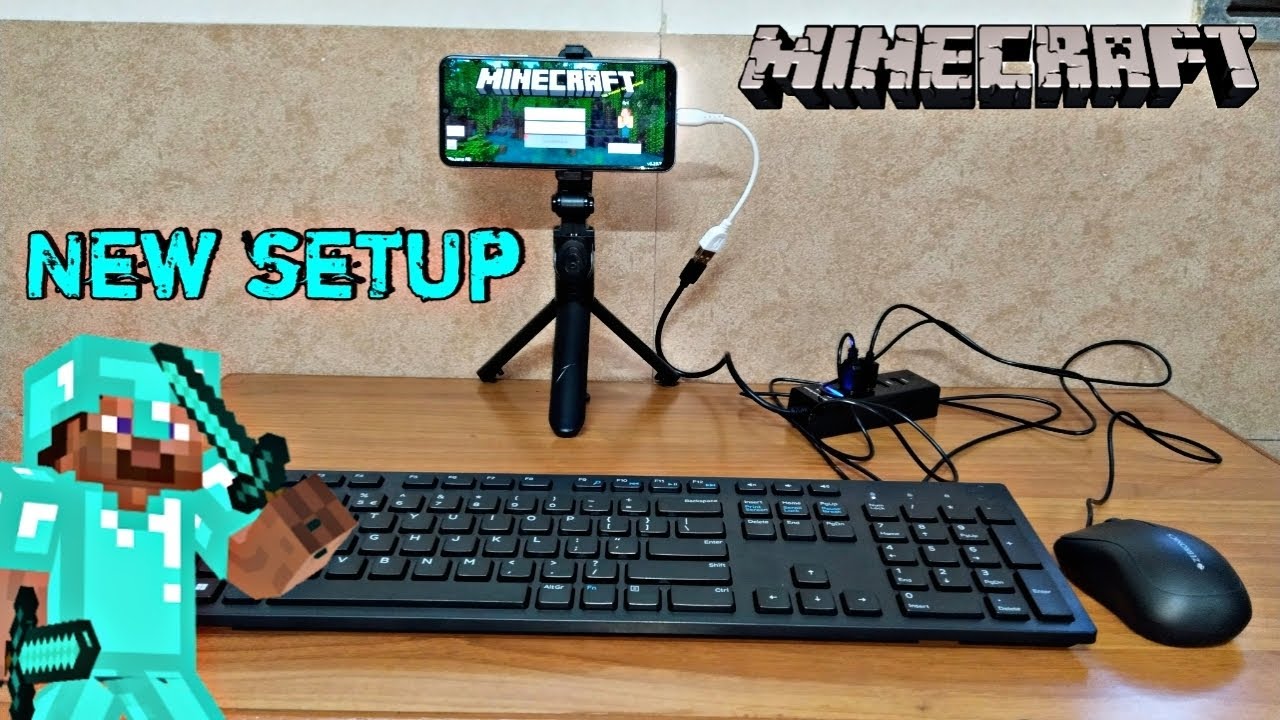 Play Minecraft PE With Keyboard and mouse || New setup mk game video - YouTube