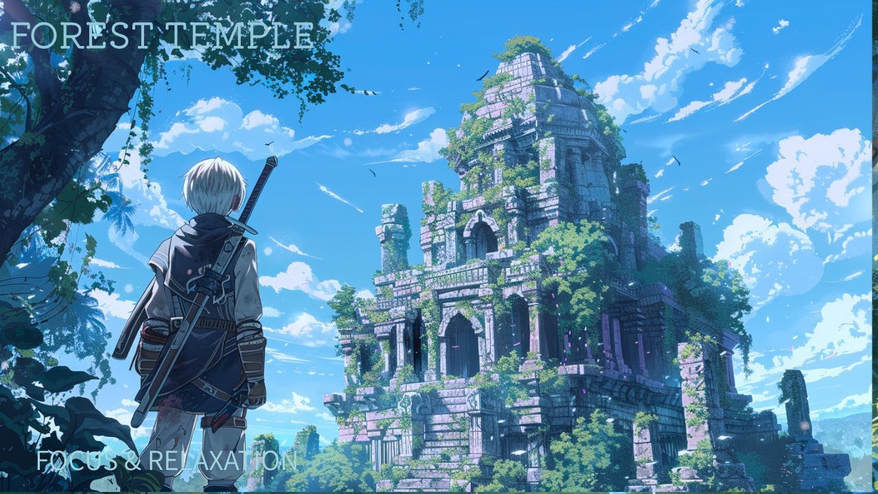 Medieval Fantasy Music – Forest Temple | Flute & Harp for Focus and ...