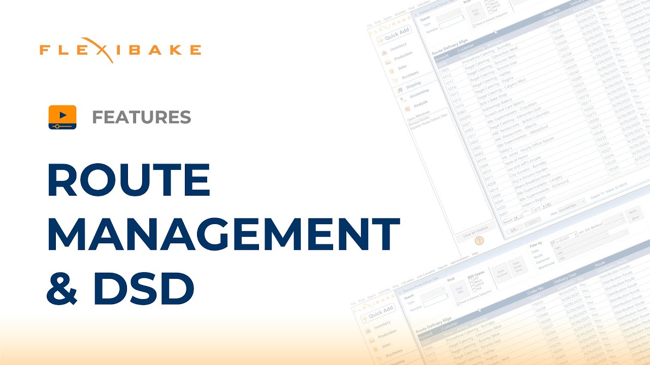 Route Management & DSD — FlexiBake ERP for Food & Beverage - YouTube