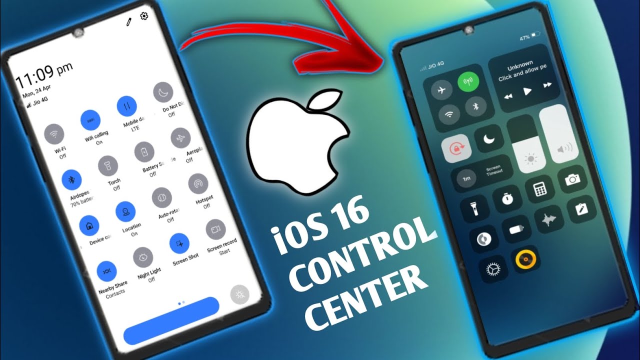 How To Apply iOS 16 CONTROL CENTER 🧞 In Any Android Devices? Unus Khan ...