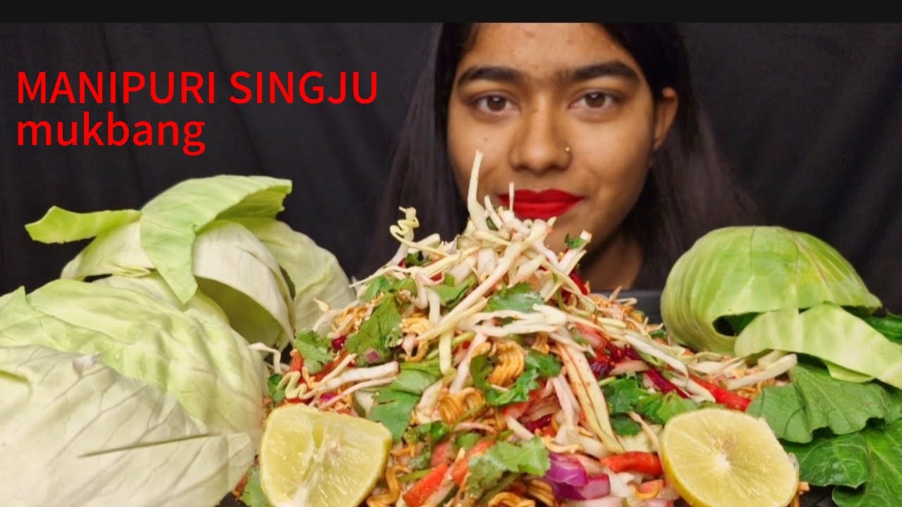 MIMI NOODLES SINGJU/MANIPURI SPECIAL SINGJU WITH SALAD 🥗 ||MUKBANG ...
