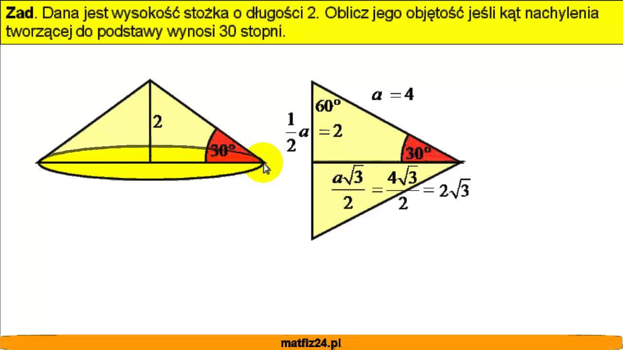 Objętość stożka - Zadanie - Matfiz24.pl - YouTube