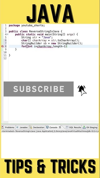 Programming In Tamil Reverse String In Java Youtube