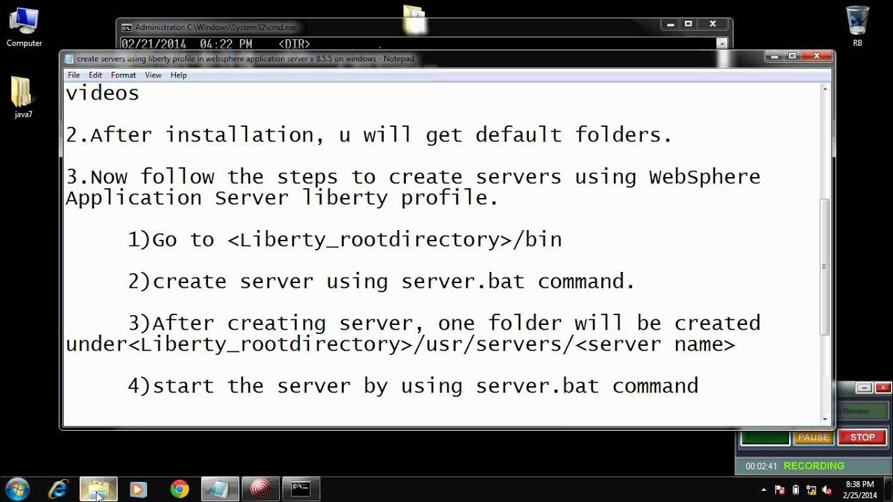 create servers using WebSphere application server liberty profile v 8 5 ...