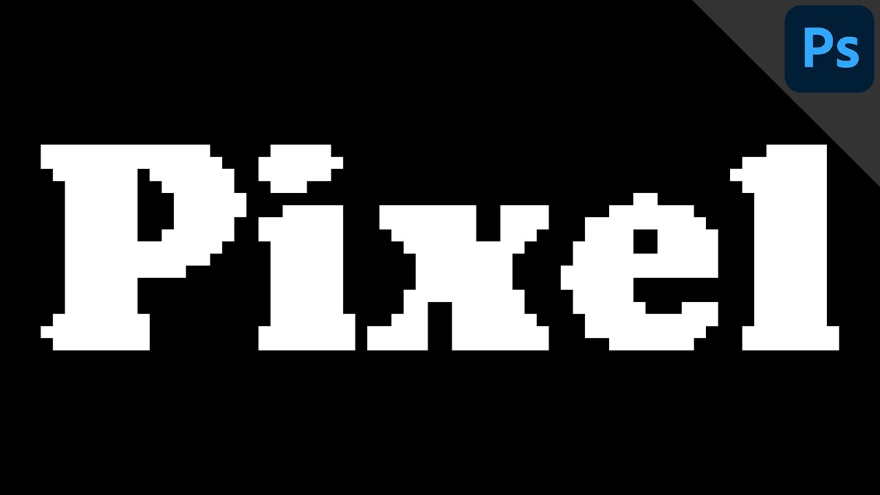 Pixel text effect | Create a pixelated font | PHOTOSHOP TUTORIAL - TEXT ...