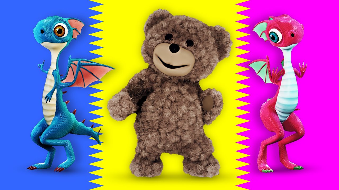 ABC Songs 3 in 1 | Dinosaur and Teddy Bear Dancing with ABC song ...