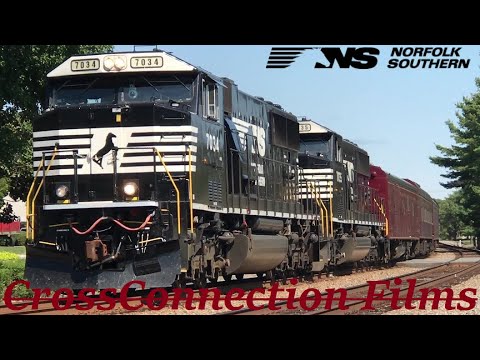 NS 955 Office Car Special Train Makes A SB Move Through Thomasville NC W/Dual SD60E's EFS - YouTube