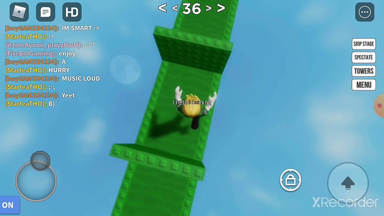 Finishing the super easy level in Sea's Difficulty Chart Obby - YouTube