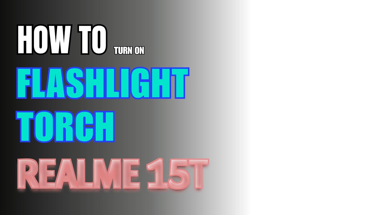 How to turn on Flashlight | Torch on Realme 15T - YouTube