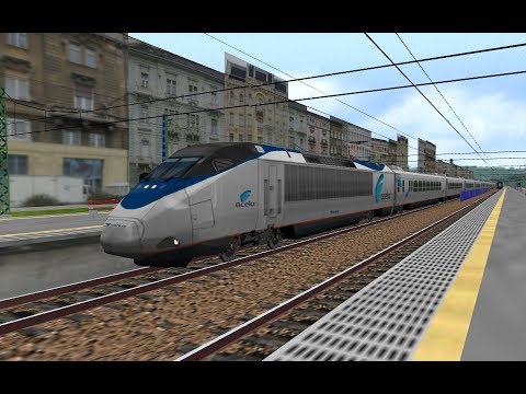 OpenBVE HD: Amtrak 10 Car Acela Express Horn Show Footage Along the ...