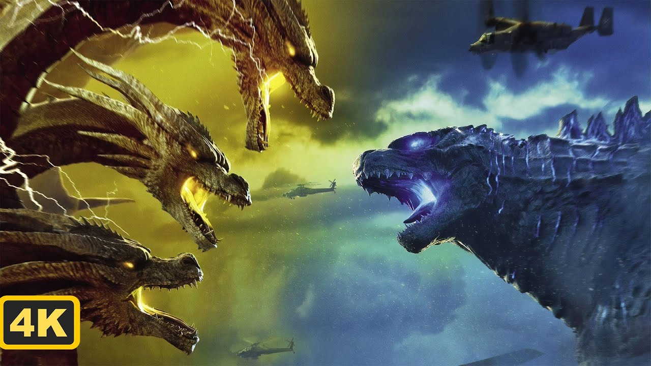 Godzilla King of the Monsters - Godzilla Vs King Ghidorah All Fight ...