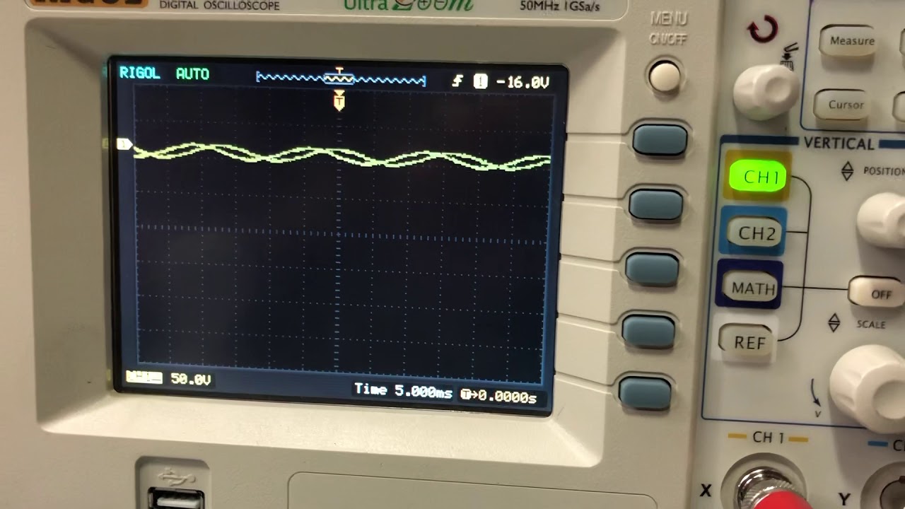 Oscilloscope connected to SCR - YouTube