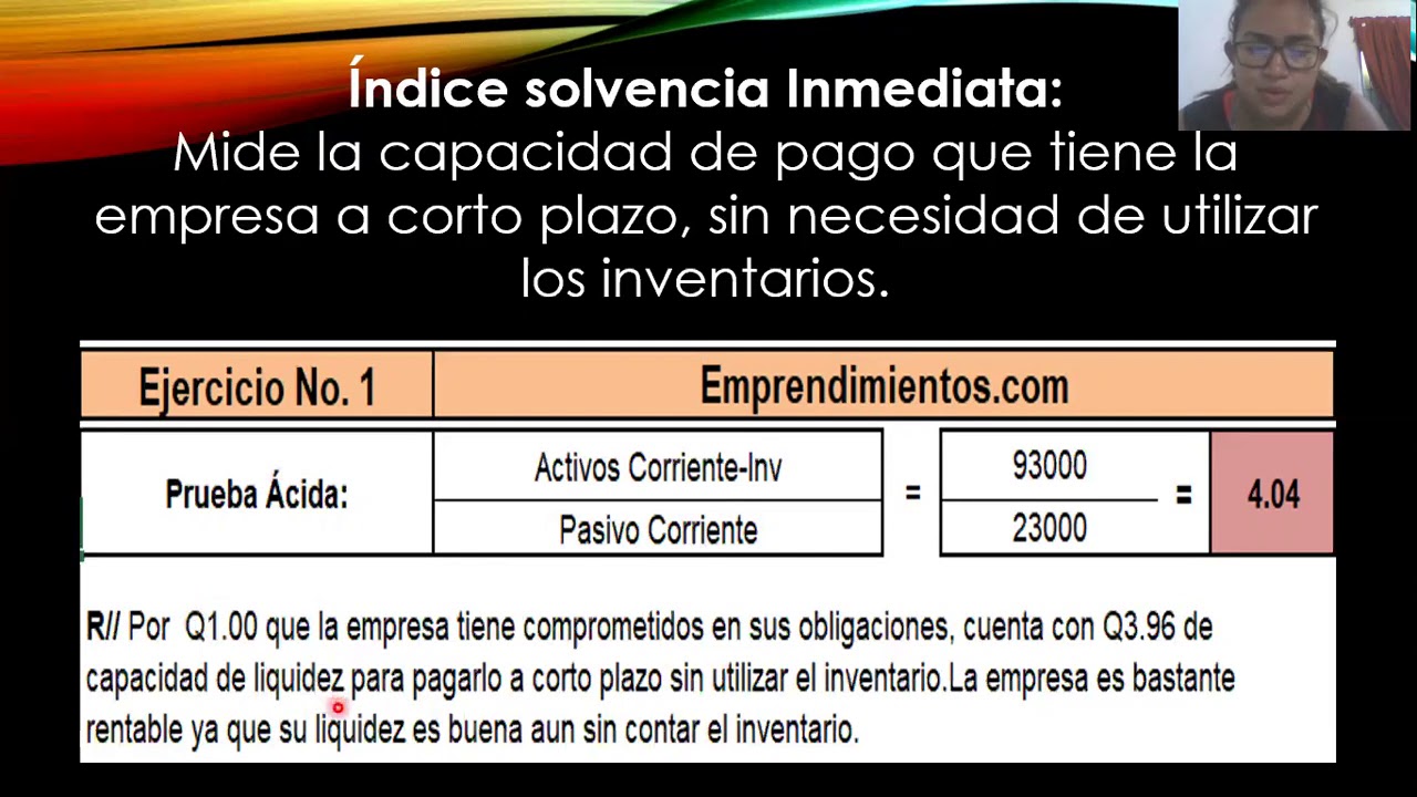 índice De Liquidez Seca Fórmula - LIBRAIN