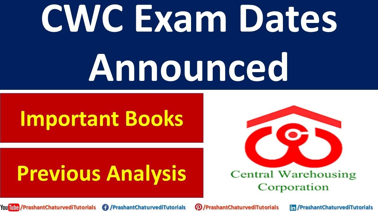 CWC Exam Dates Announced: Cut Off, Important Books | Check Here | - YouTube