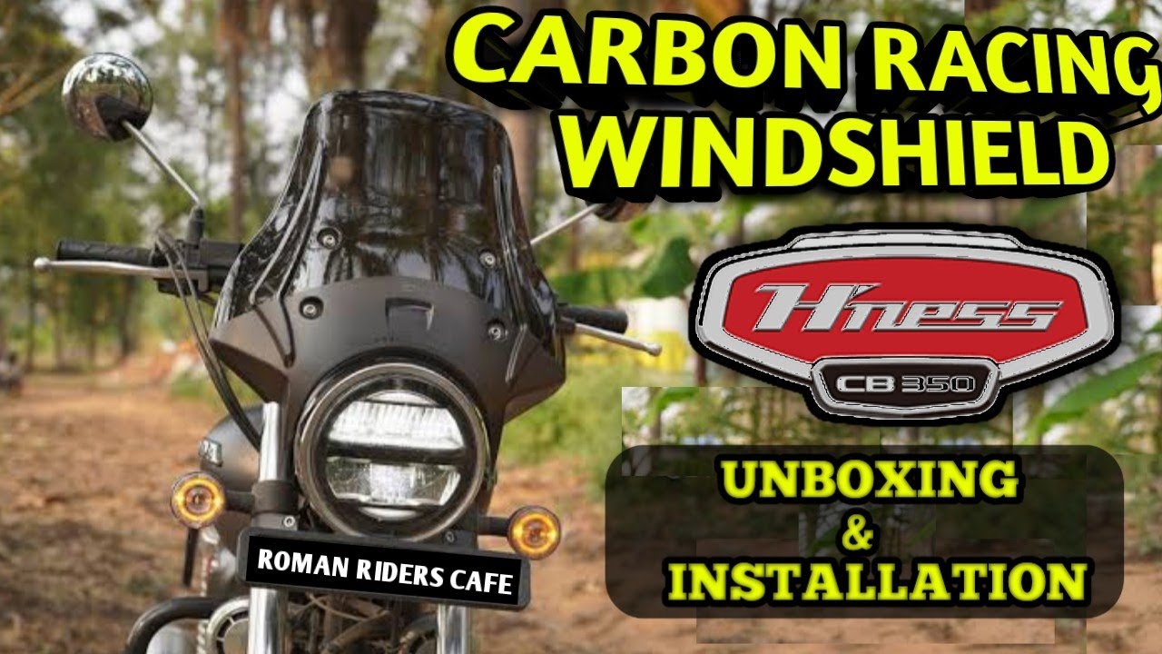Carbon Racing windshield installation on Honda h'ness cb350 | # ...