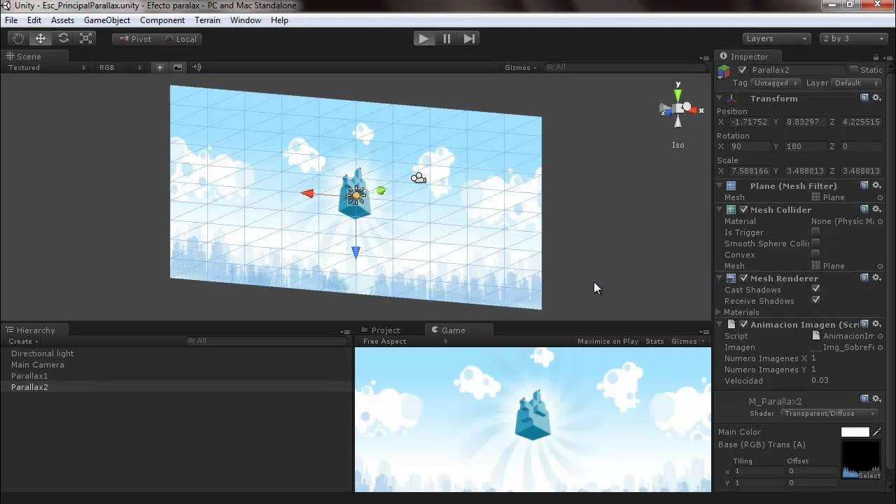 Efecto parallax (parallax effect) Unity 3D - YouTube