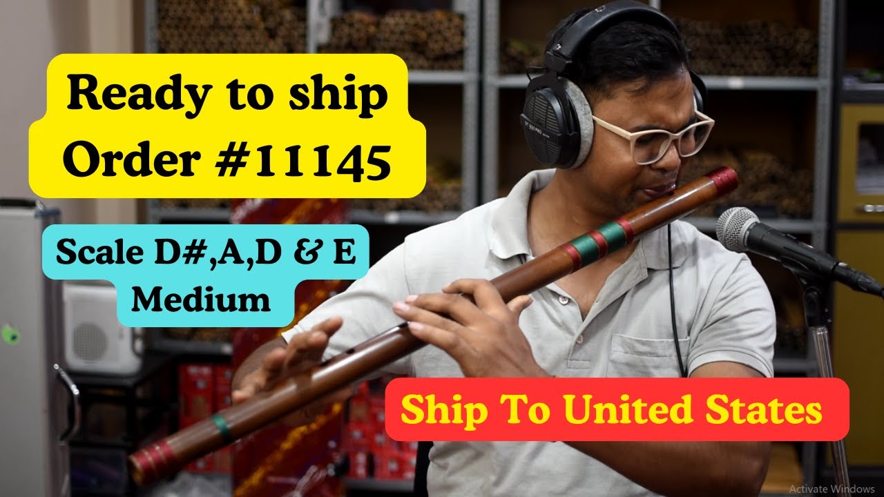 Ready to ship Order #11145 Scale D#,A,D & E Medium FRY bamboo bansuri ...