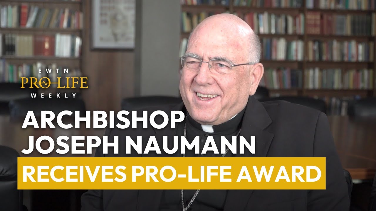 Archbishop Joseph Naumann receives pro-life award - YouTube
