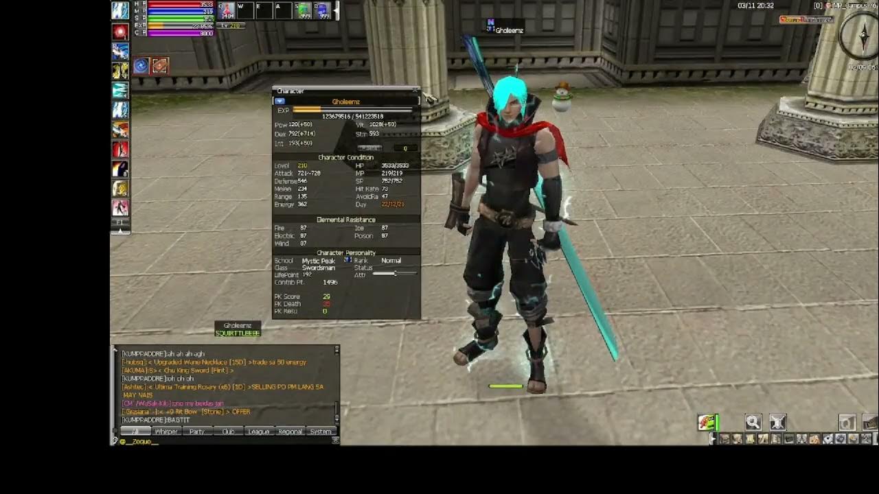 RAN ONLINE PH PURE DEX SWORDSMAN WITH +10 SET AND SWORD/ RAN ONLINE WITH DYNAMIC DAMASCUS SET ...