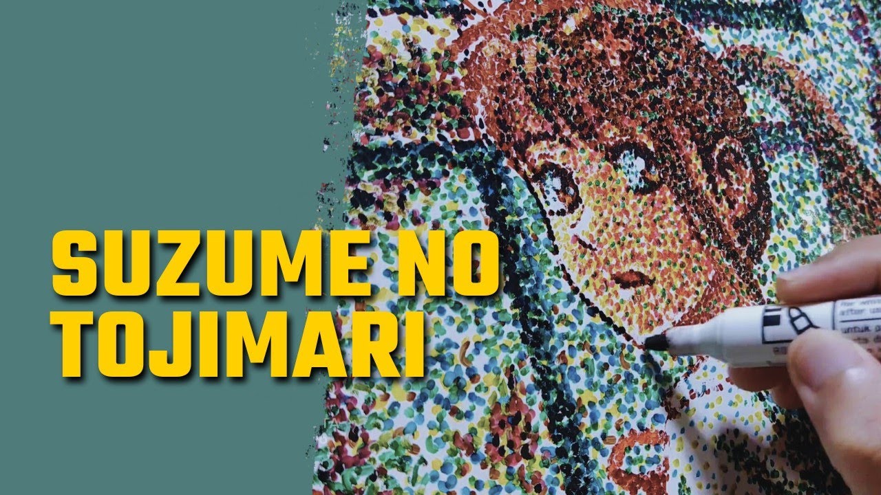 Menggambar Anime - Suzume No Tojimari di Whiteboard | Drawing Suzume No ...