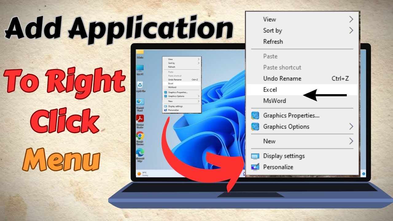 Add App Shortcut In Right Click Menu In Windows 10 - YouTube