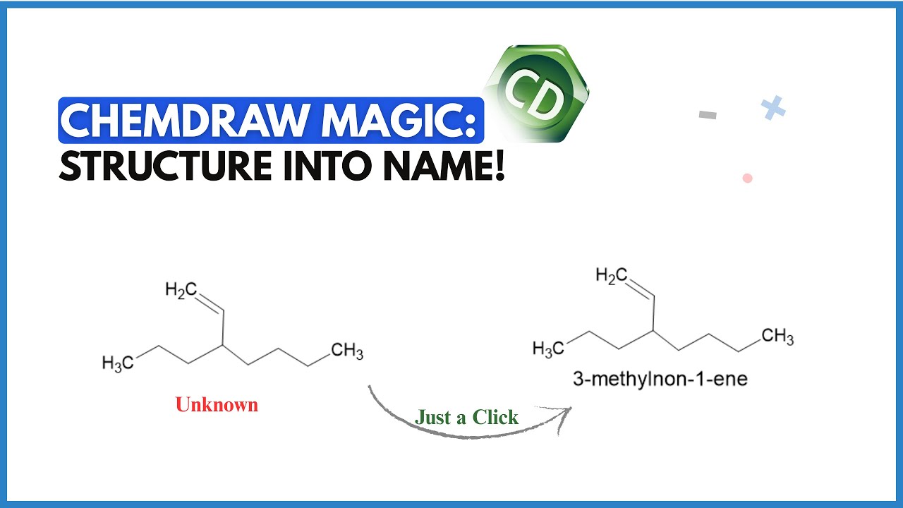 ChemDraw Pro Tip: Convert Structure to IUPAC Name - YouTube