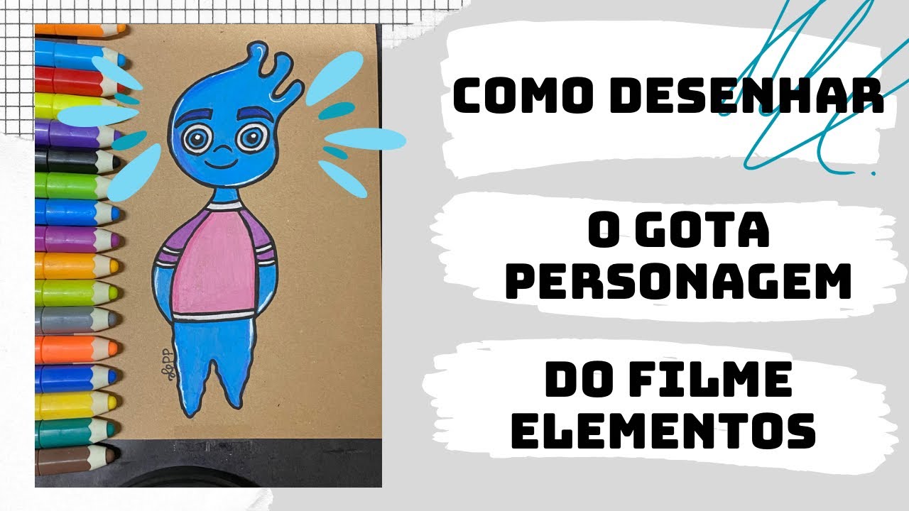 Como desenhar o Gota personagem do filme Elementos # ...